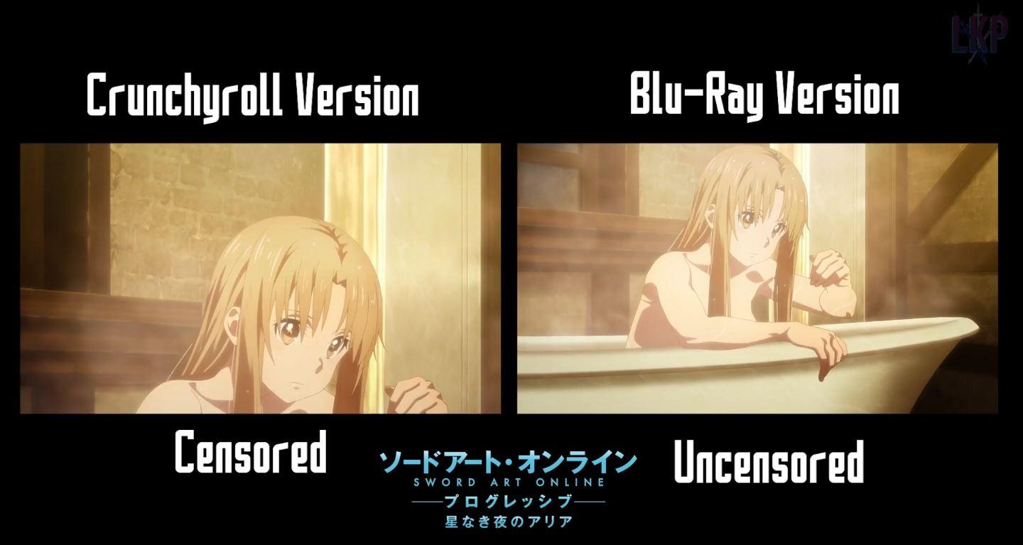 Sword Art Online: Progressive - La escena de Asuna en el baño fue censurada en Crunchyroll