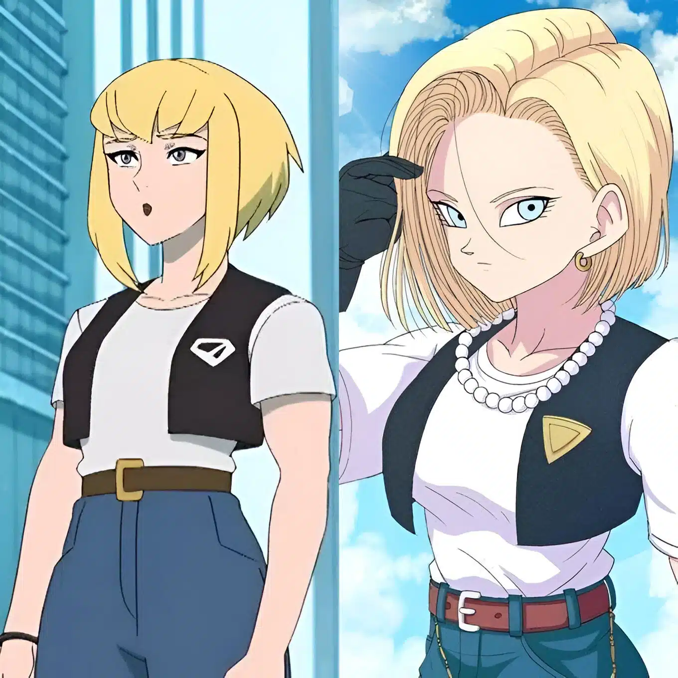 Android 18 surprises by appearing in the series My Adventures with Superman.